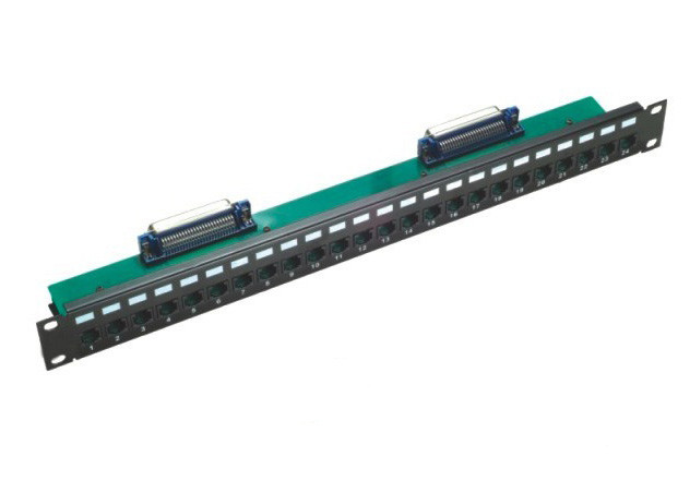 Rj21 To Rj45 Patch Panel พอร์ต 24 Port Cat5E 50 สำหรับระบบเครือข่าย ...