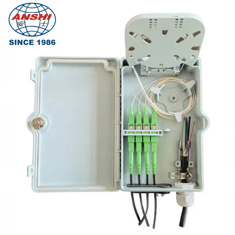 ANSHI 4 Port Fiber Access Termination Box FTTH ตู้ปลายไฟเบอร์ออปติกภายนอก