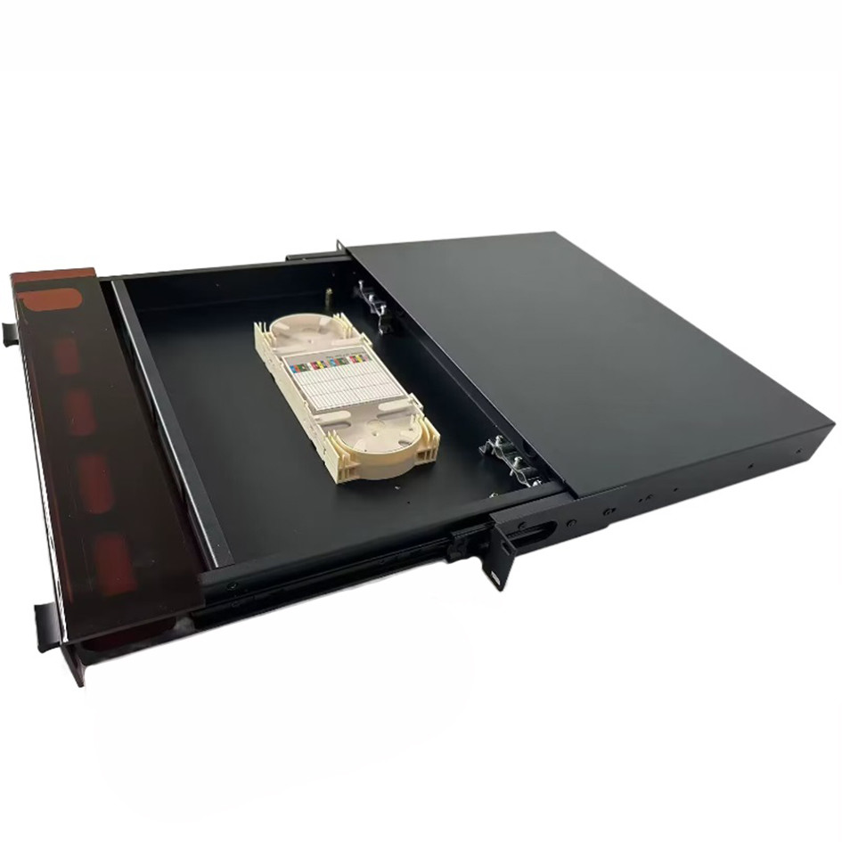 ANSHI 19 นิ้ว Rack Mount Din Rail Drawer แผนที่ติดต่อไฟเบอร์ออปติก 1U ...